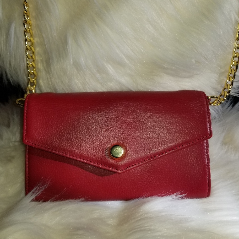 Stella & Max, Gorgeous Red Leather With Gold Accents … - Gem